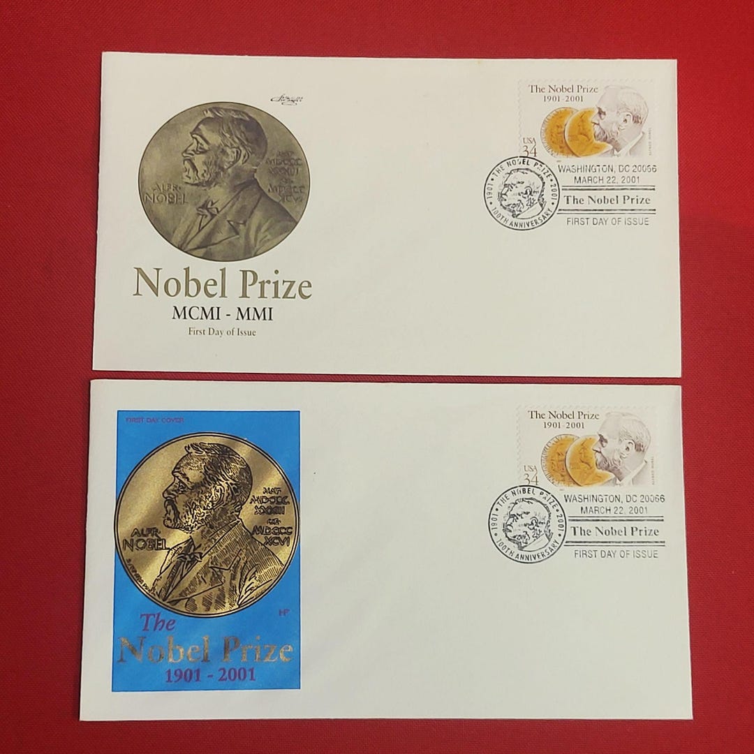 First Day of Issue Nobel Prize Stamp Cache Envelope - Etsy