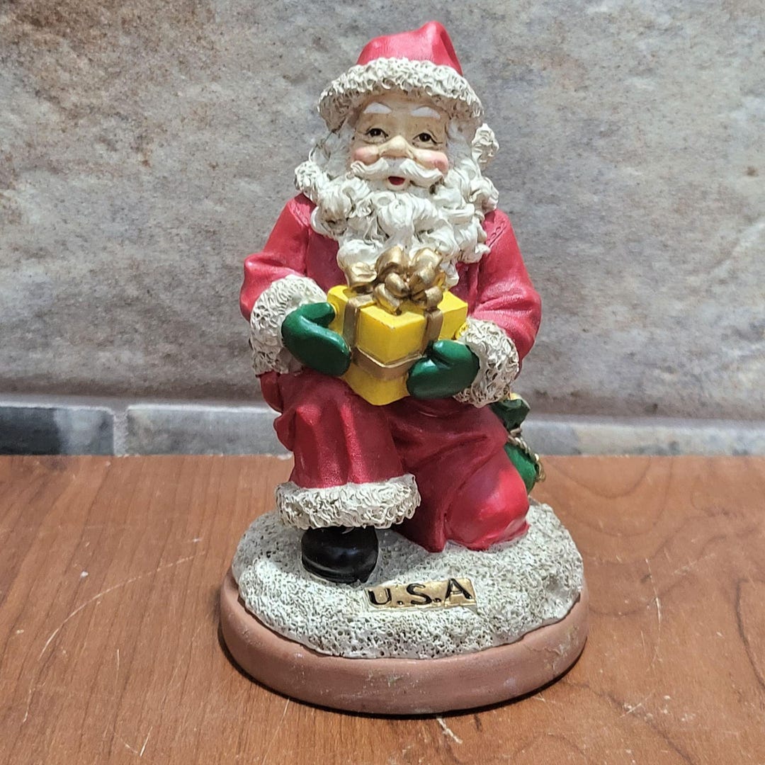 Vintage Santa Terra Cotta Cookie Press USA Wilton American Hearth ...
