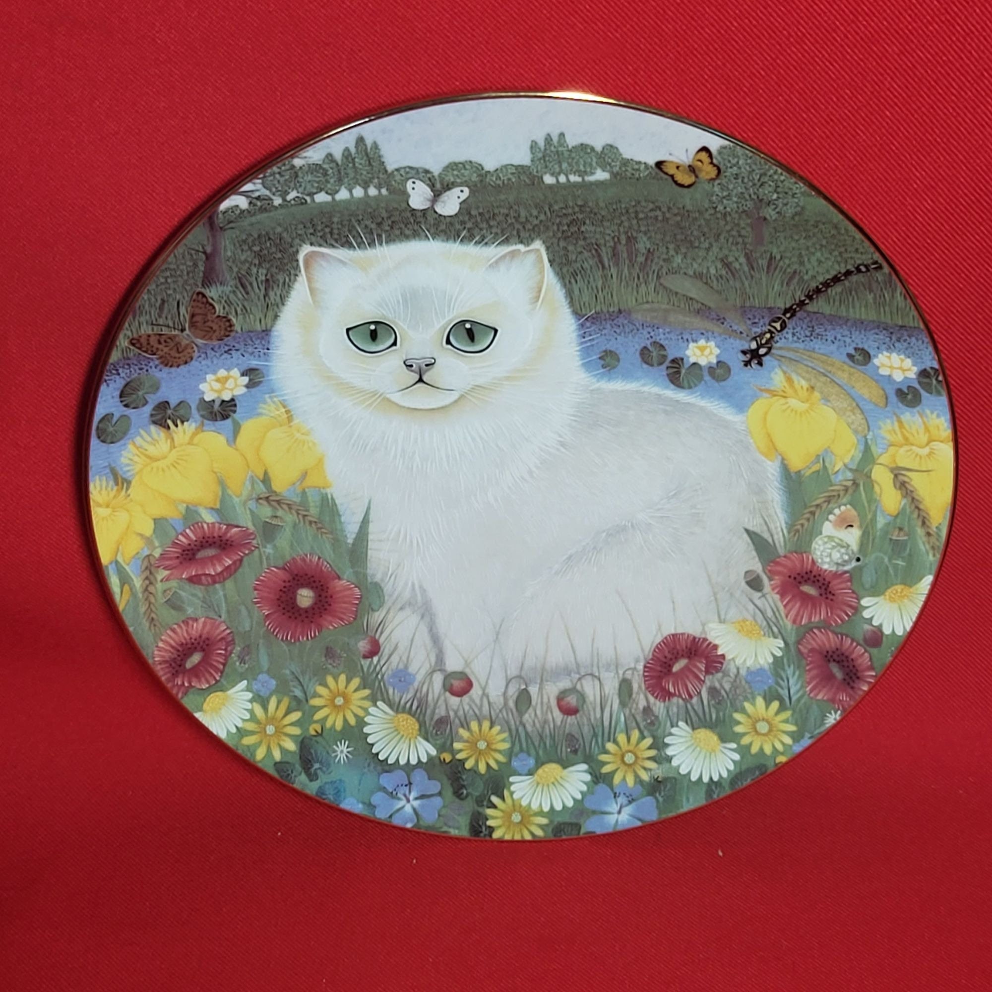House of Global Art Lily English Countryside Cat Decorative - Etsy