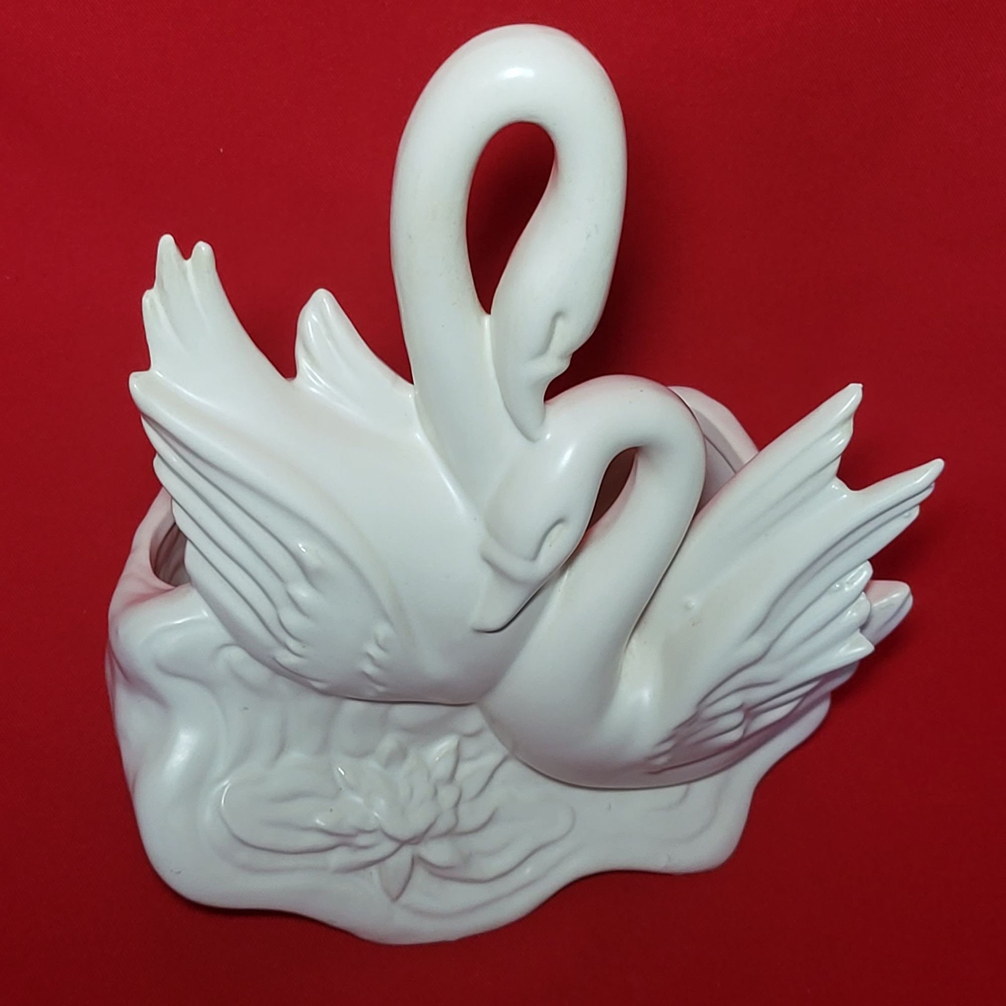 Hull Porcelain Double Swan Planter Figurine Home Decor - Etsy