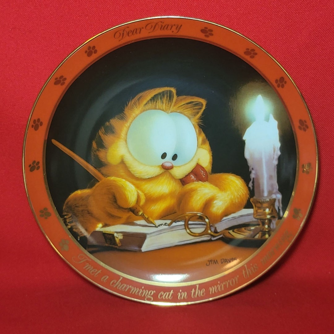 Garfield the Charming Cat Plate 1978 Dear Diary Series - Etsy