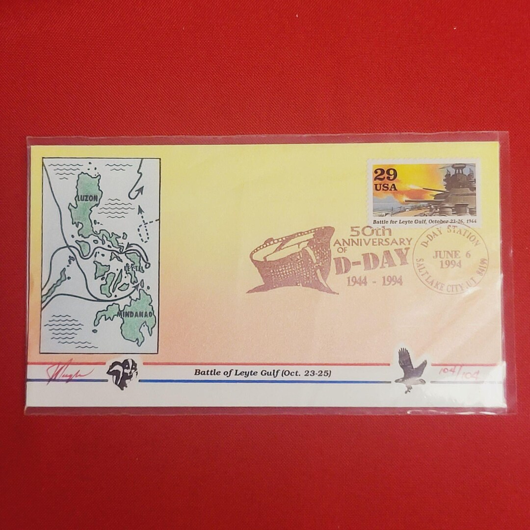 First Day Issue Stamp Cache Envelope Enclosure Battle of Leyte Gulf - Etsy