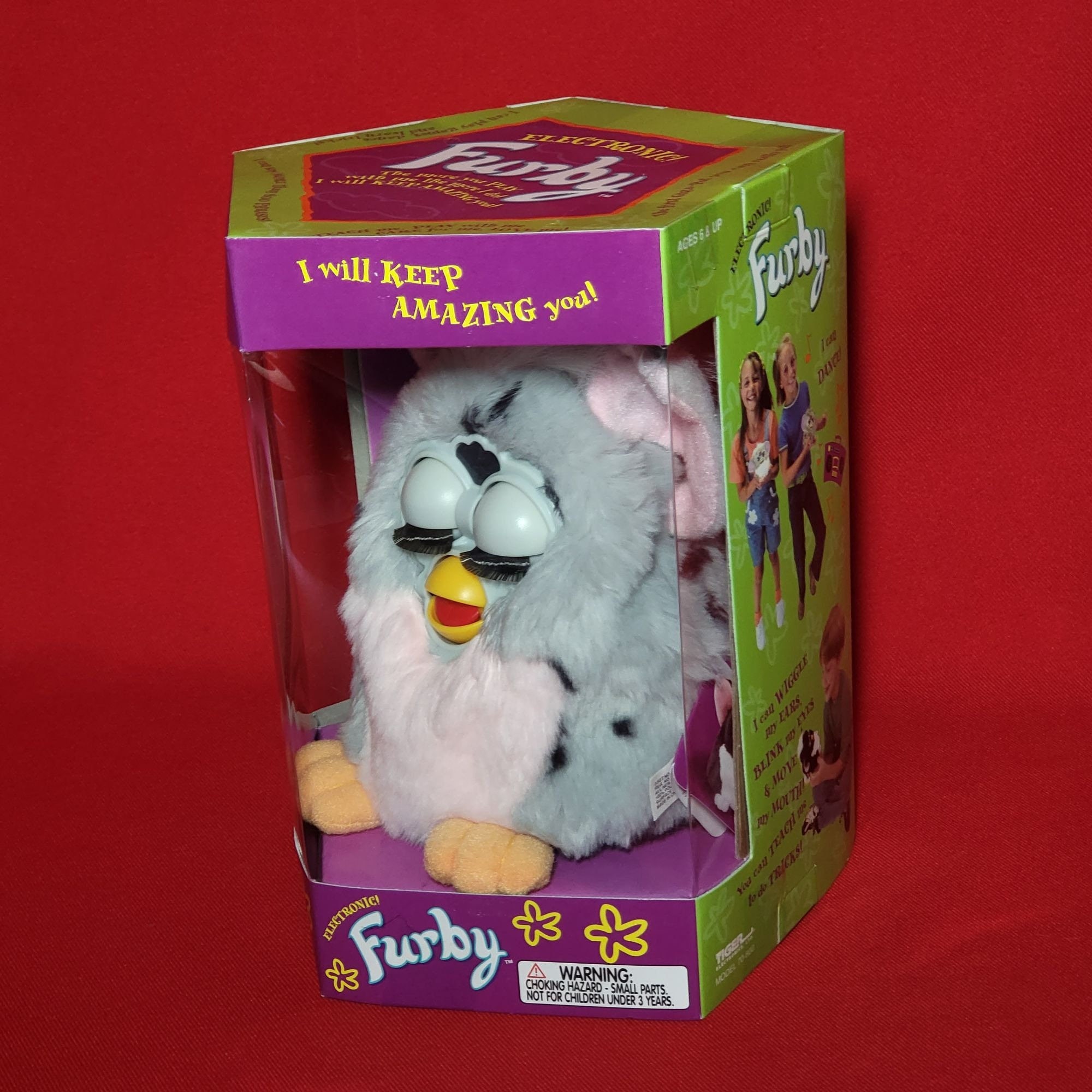 VTG Electronic Furby Grey With Pink Model 70-800 Tiger 1998 NIB - Etsy