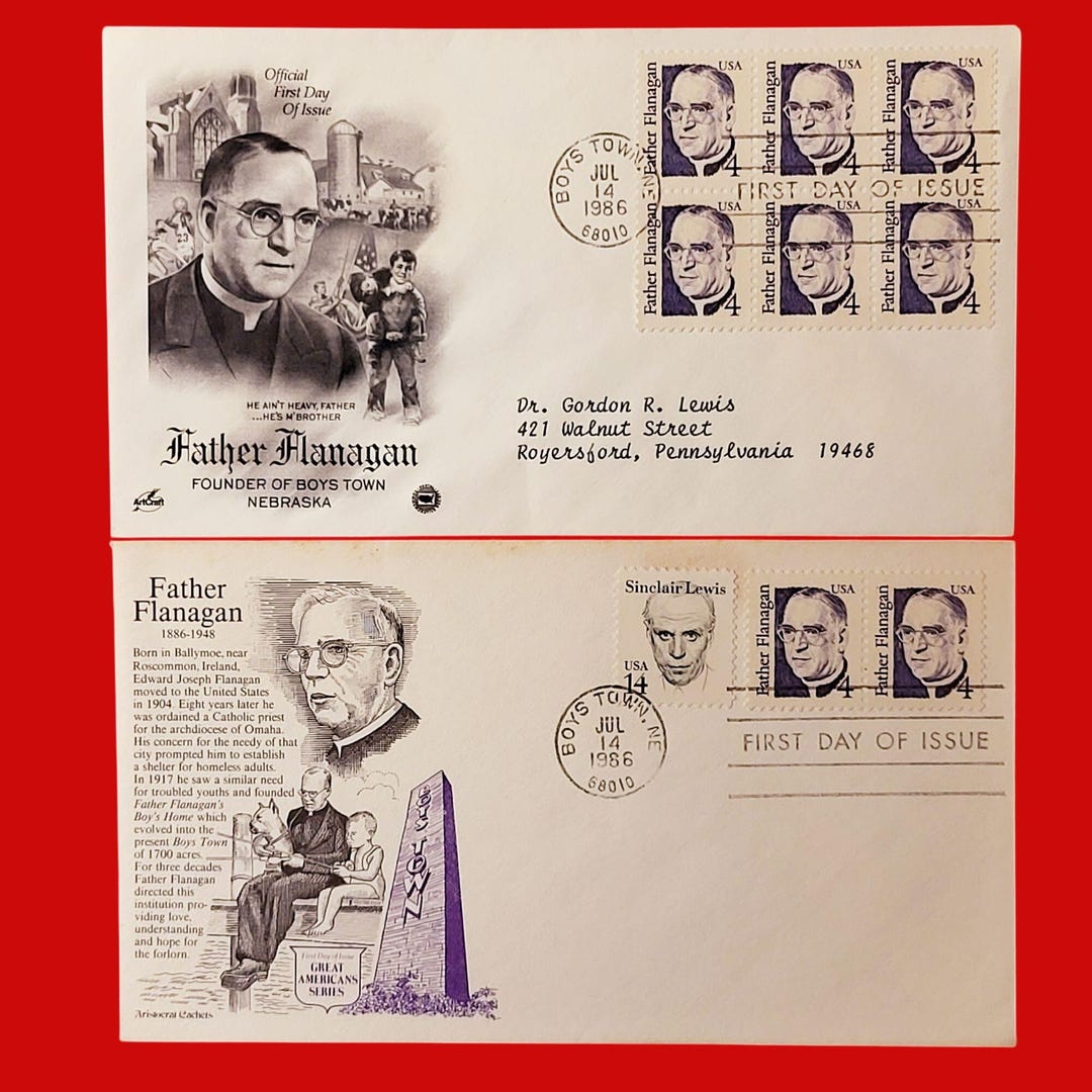 First Day of Issue Father Flanagan Stamp Cache Envelope - Etsy