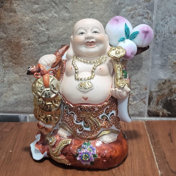 Arte Lineal De Buda Sonriente Estatua De Resina Del Buda Sonriente,