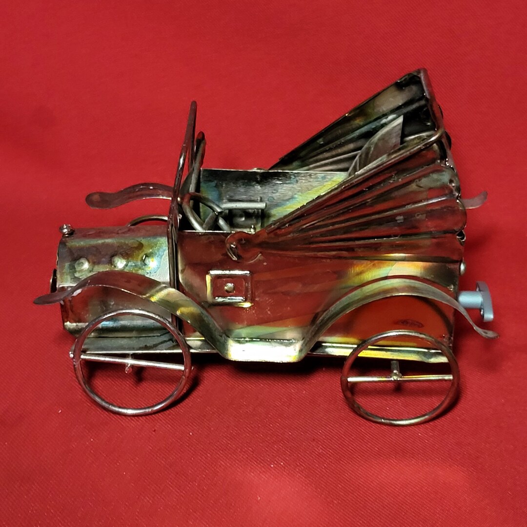 VTG Copper Convertible Car Musical Box Metal Art - Etsy