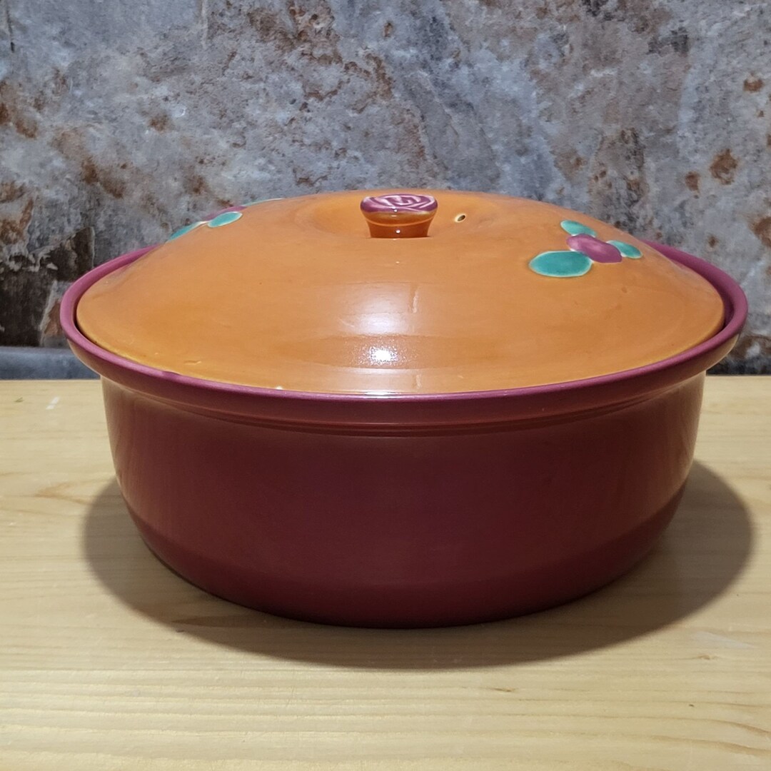 VTG Coors Rosebud Pottery Casserole With Lid 1 Quart Round - Etsy