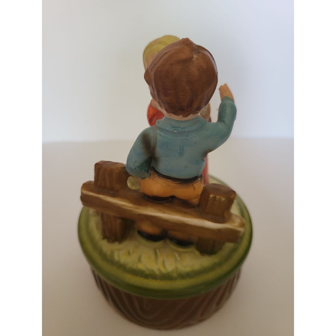 Vintage Japanese Porcelain Boy and Girl Rotating Music Box - Etsy
