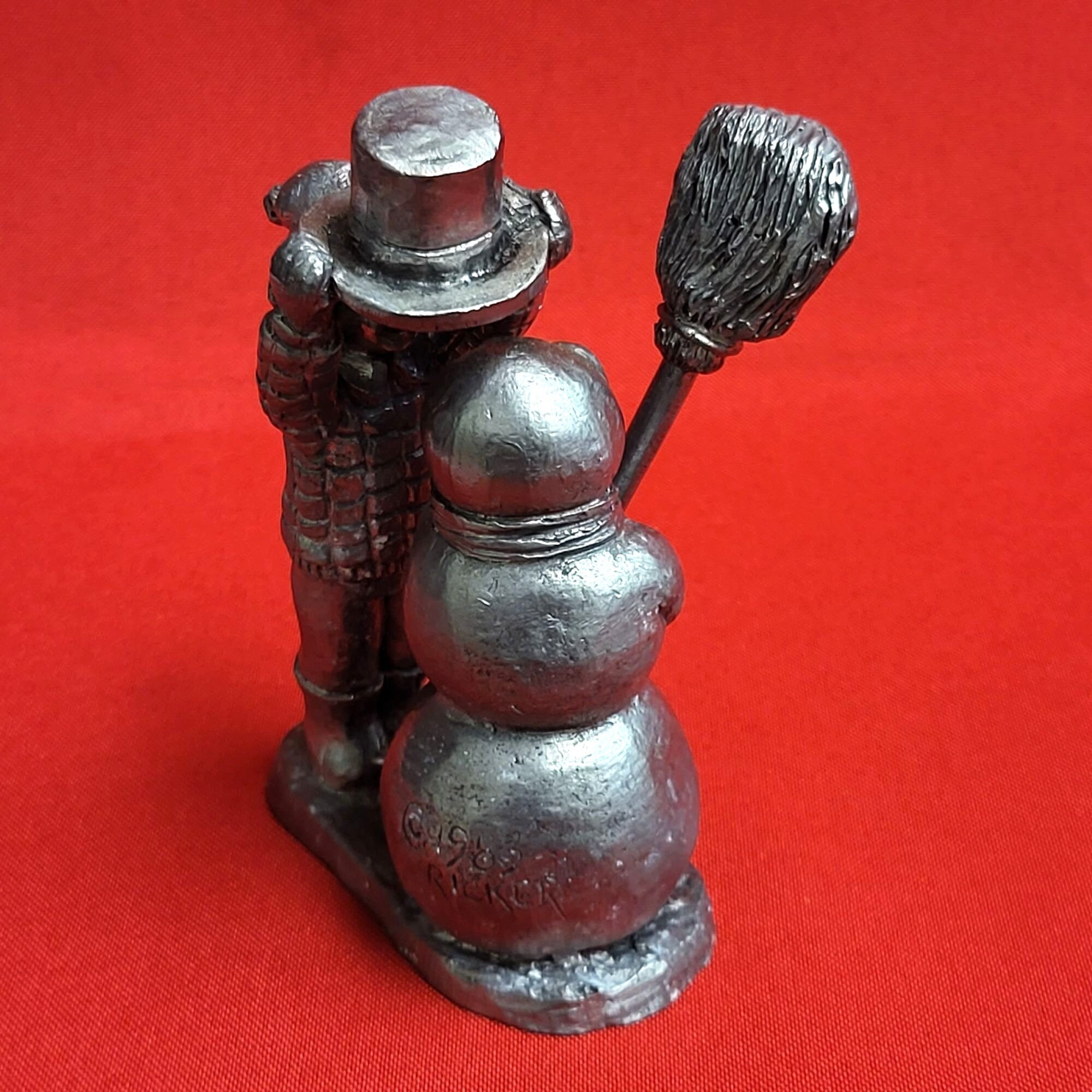 Vintage Michael Ricker Pewter Danny Boy & Snowman 1983 - Etsy