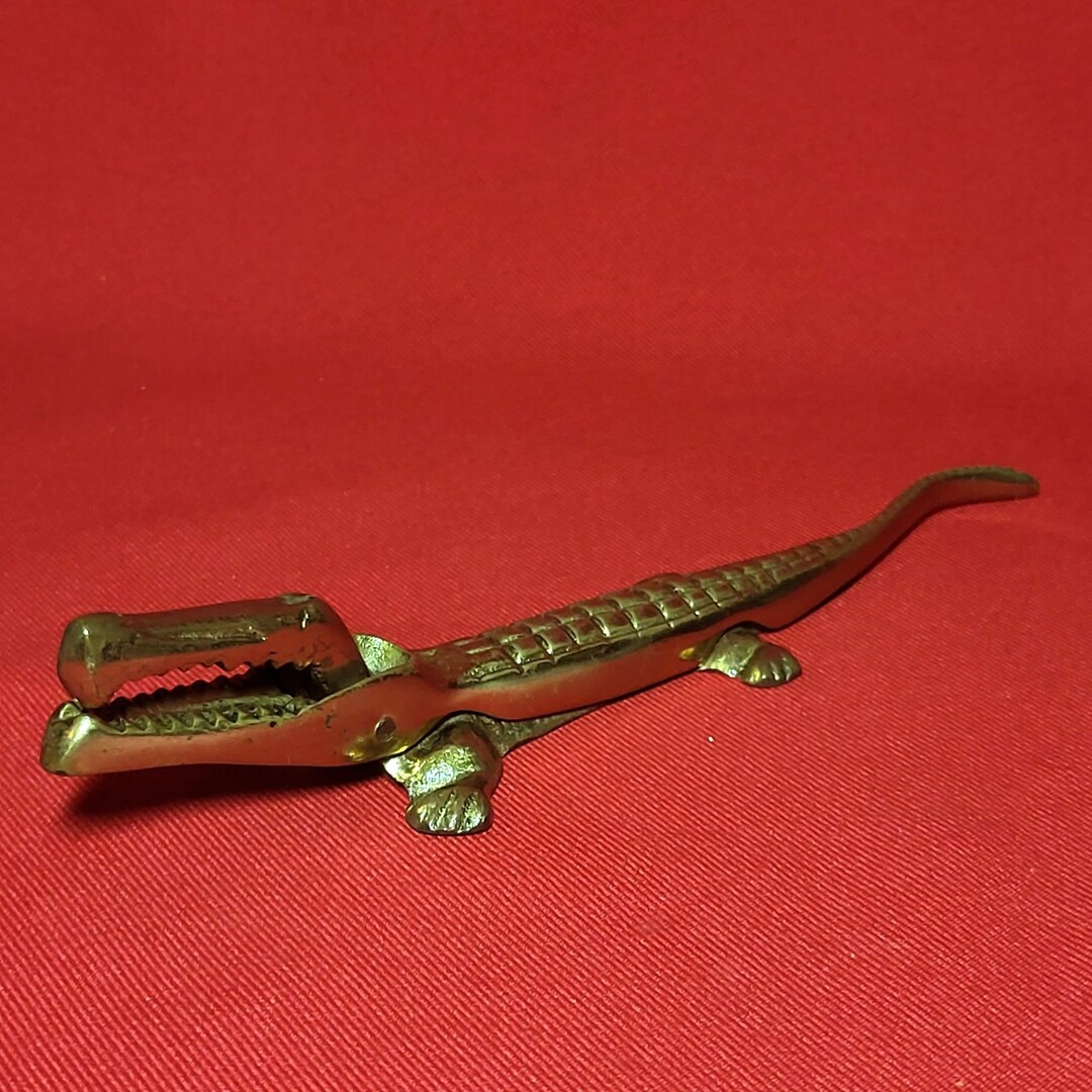 Vintage Brass Crocodile Nutcracker Brass Alligator - Etsy