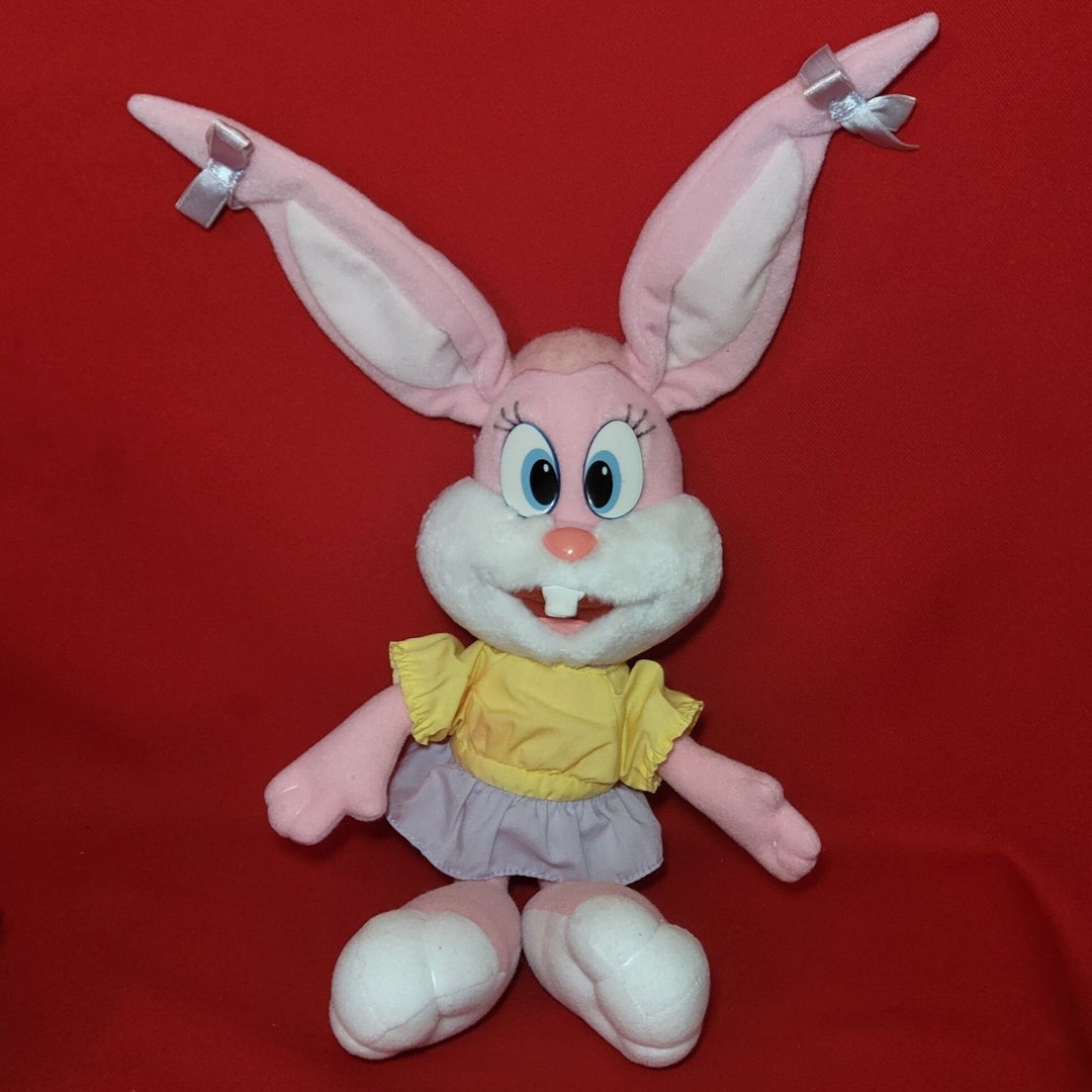 Vintage Playskool Babs Bunny Plush Stuffed Animal 1990 Tiny Toons ...
