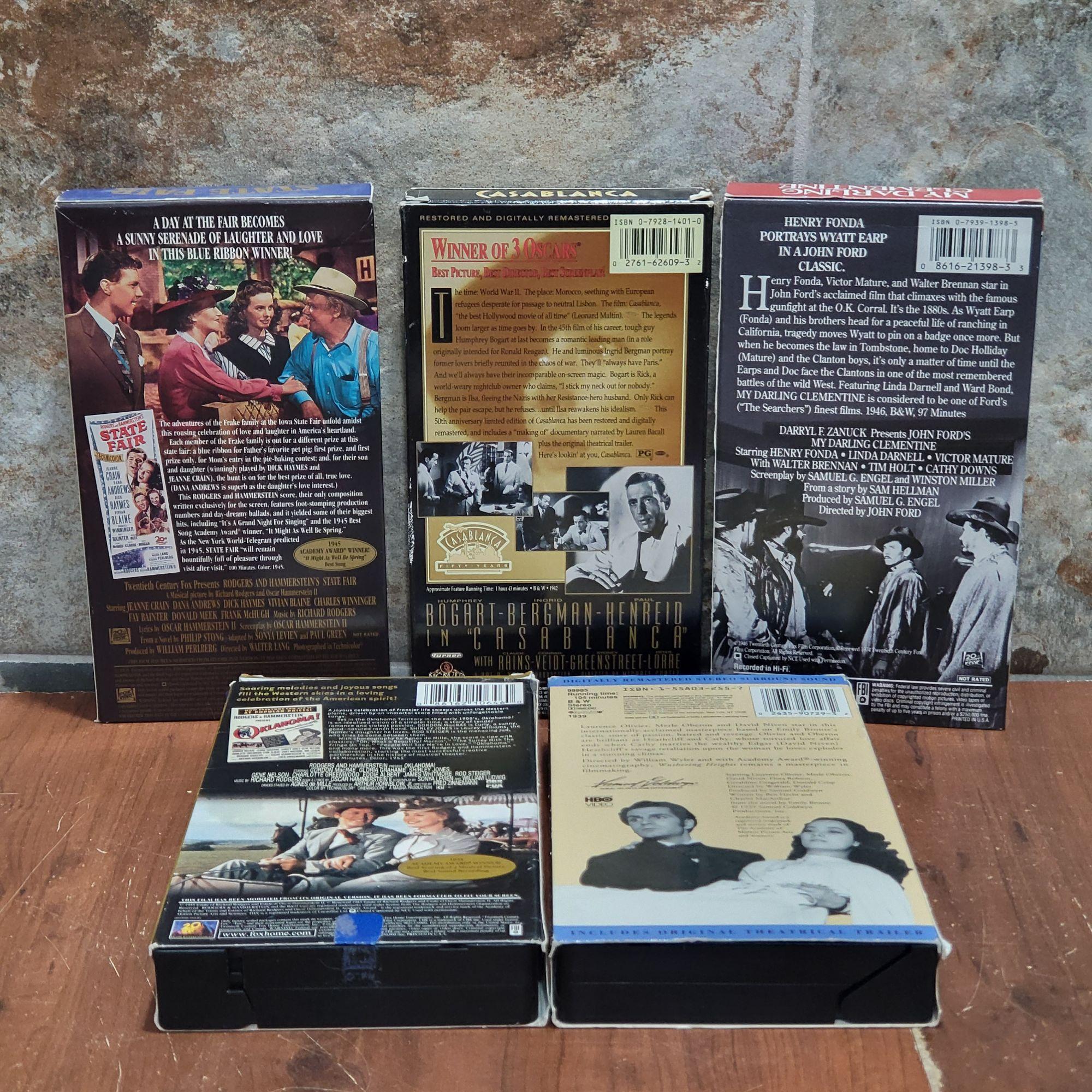 Vintage Classic Movies on VHS Lot of 5 Tested Rewinded - Etsy