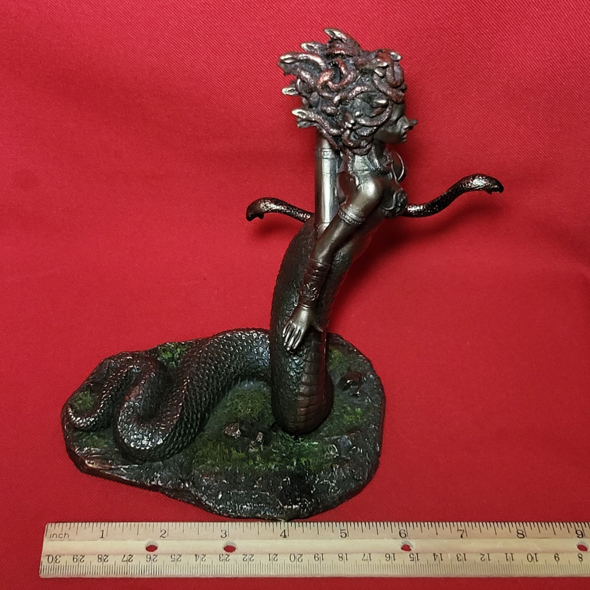 Veronese Design Medusa Greek Gorgon Serpent Monster Standing Holding ...