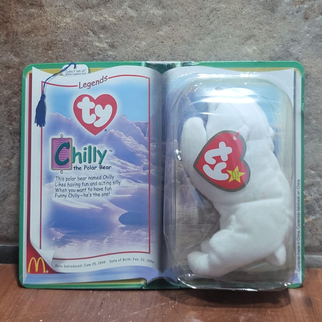 Mcdonalds TY Legends Chilly the Polar Bear Teenie Beanie Toy 1999 - Etsy