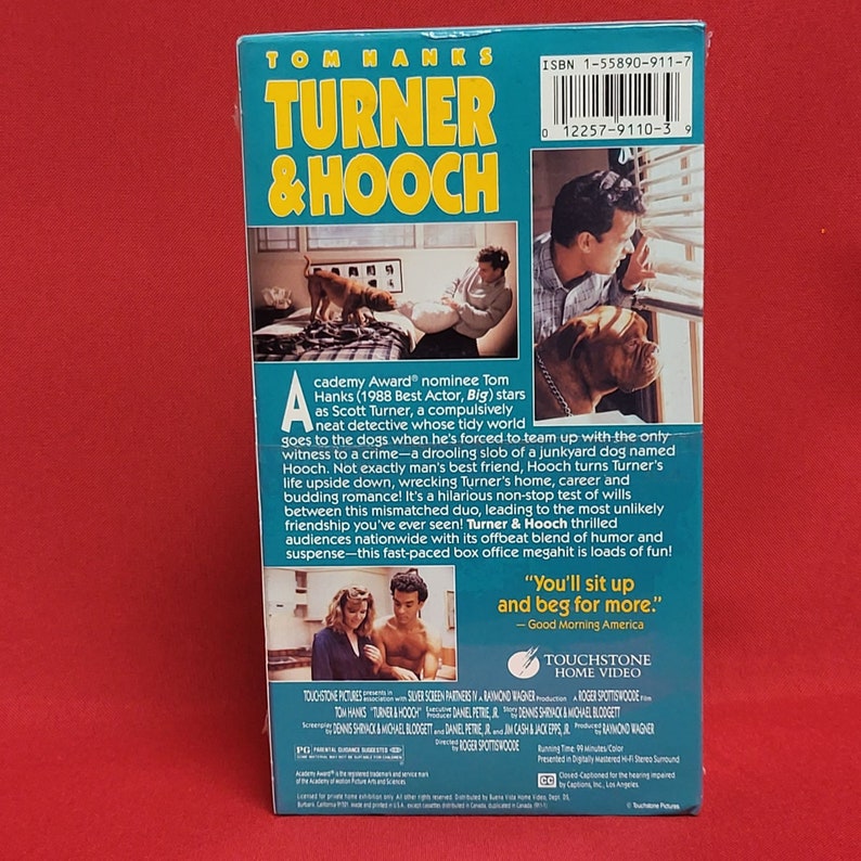 Turner & Hooch Tom Hanks 1996 VHS New Sealed - Etsy