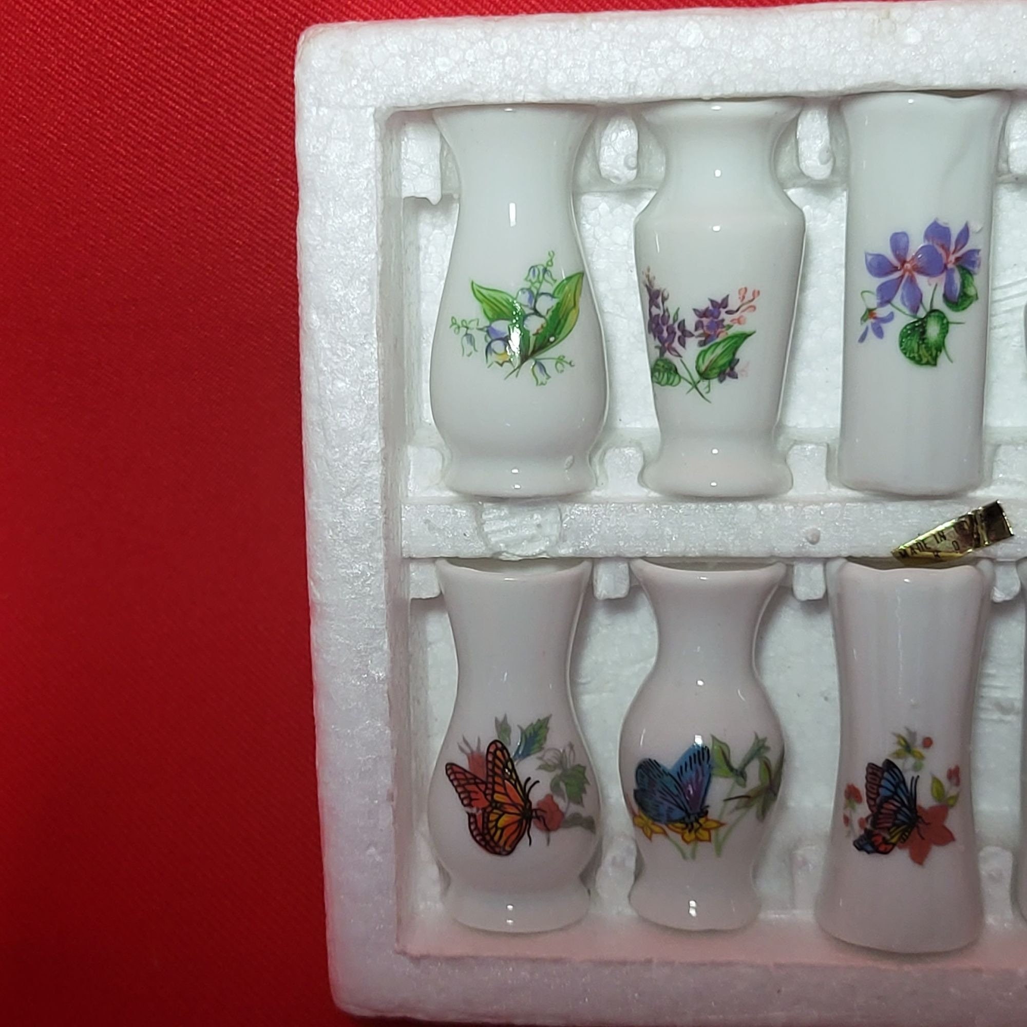 Vintage Porcelain Mini Vases 12 Pcs - Etsy