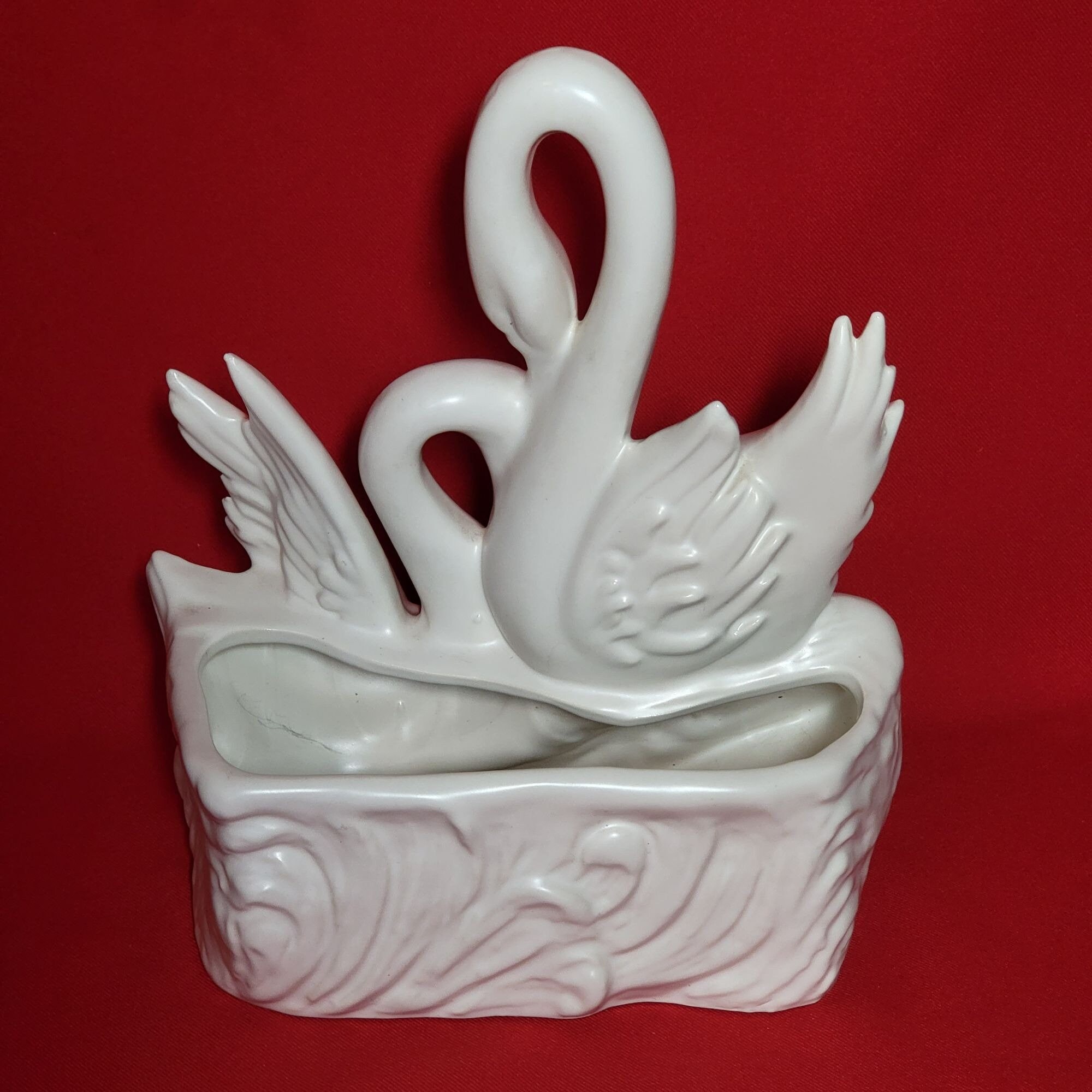 Hull Porcelain Double Swan Planter Figurine Home Decor - Etsy