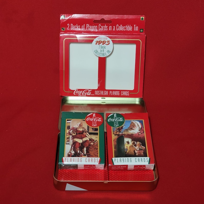 Coca Cola Nostalgia Playing Cards 2 Decks in a Collectible Tin Limited ...