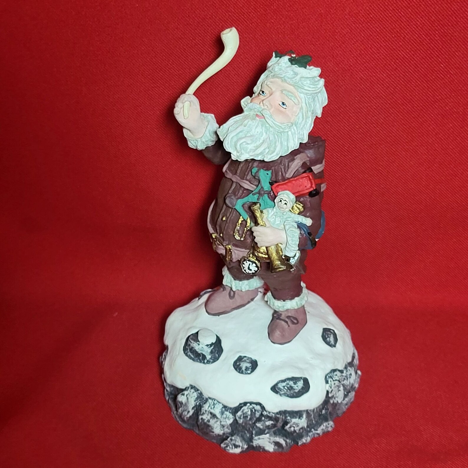 Vintage Max E Duncan Musical Santa Claus Figurine Signed - Etsy
