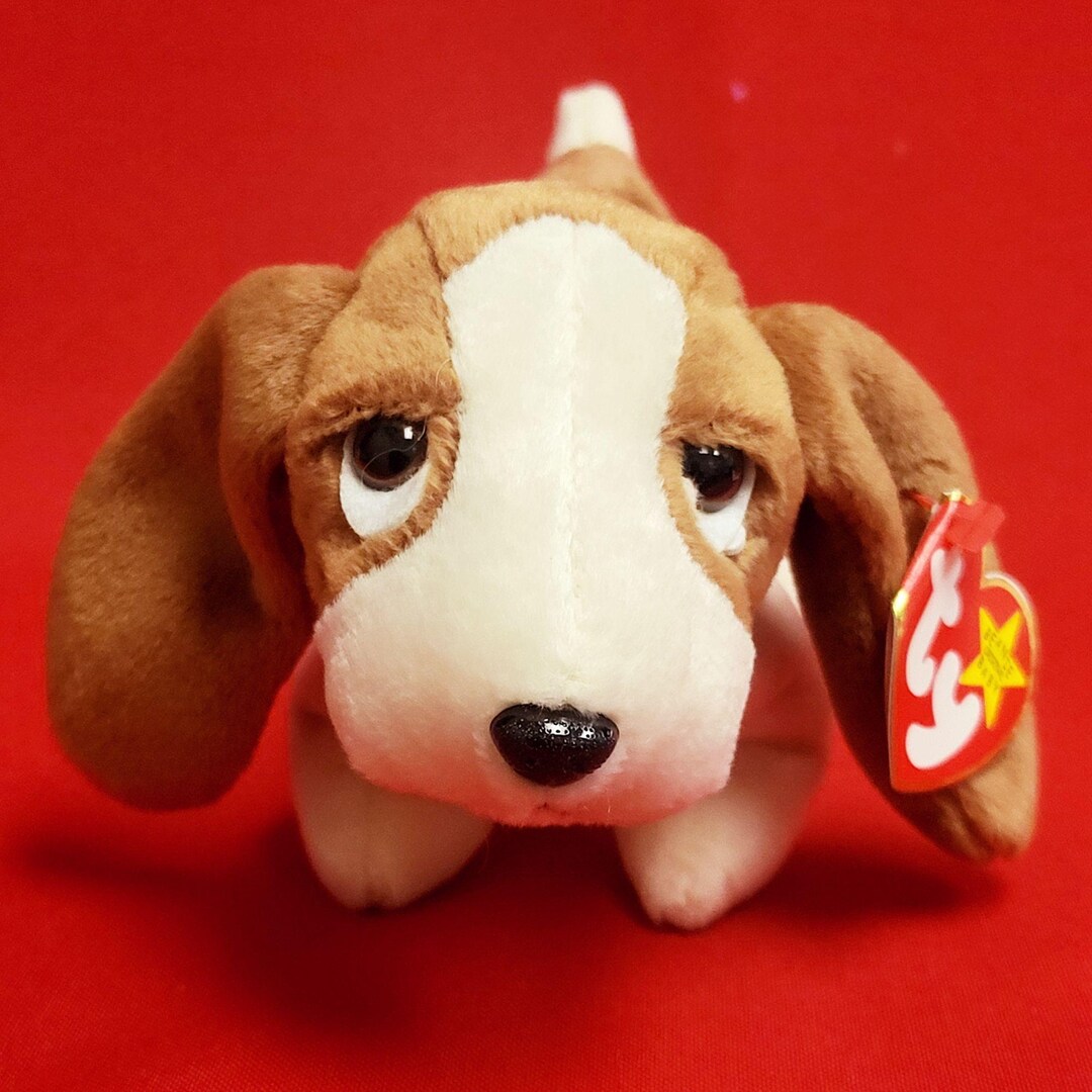 TY Beanie Babies Tracker the Basset Hound Dog Plush 1998 Stuffed Animal ...