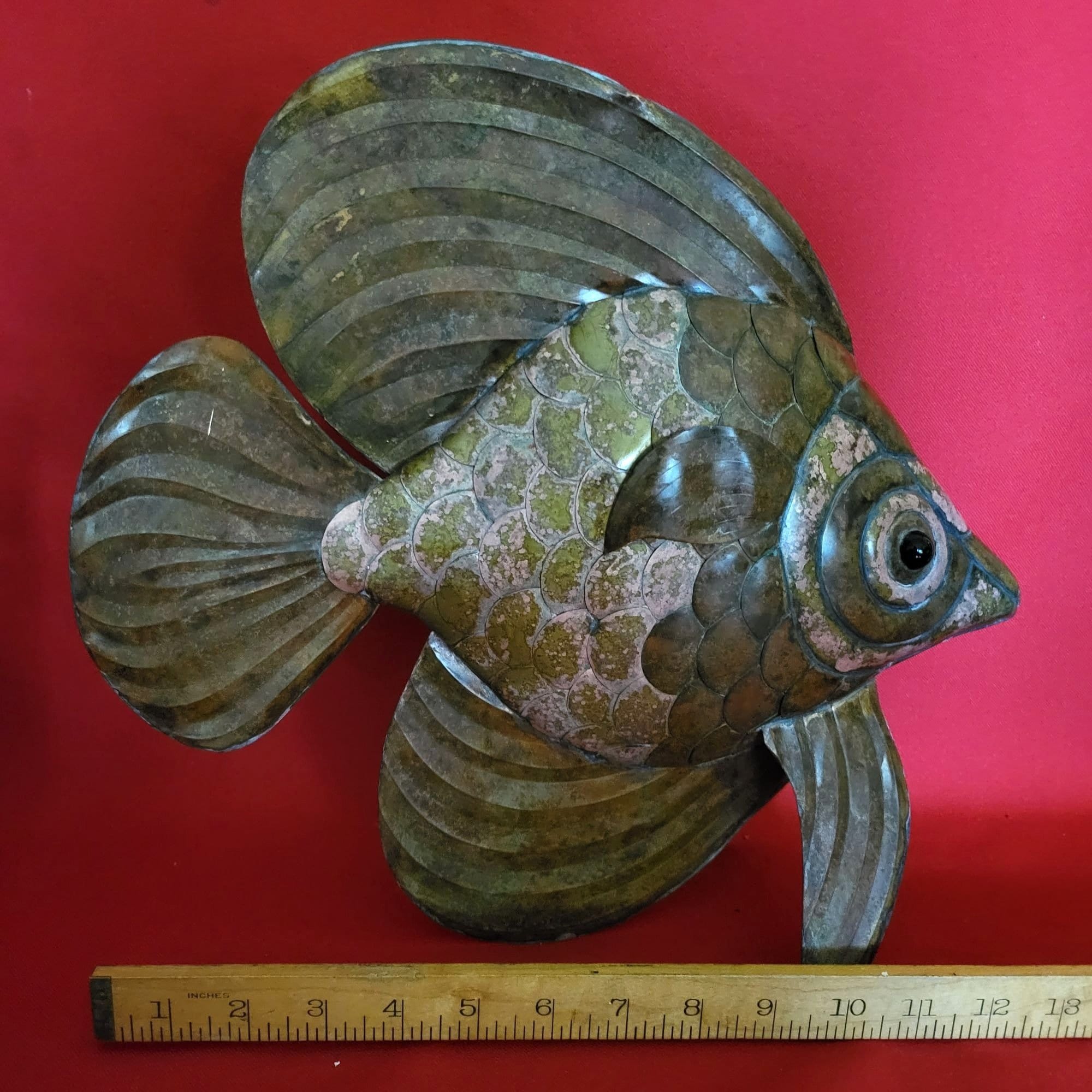 Bronze Metal Art Copper Fish Table Sculpture - Etsy