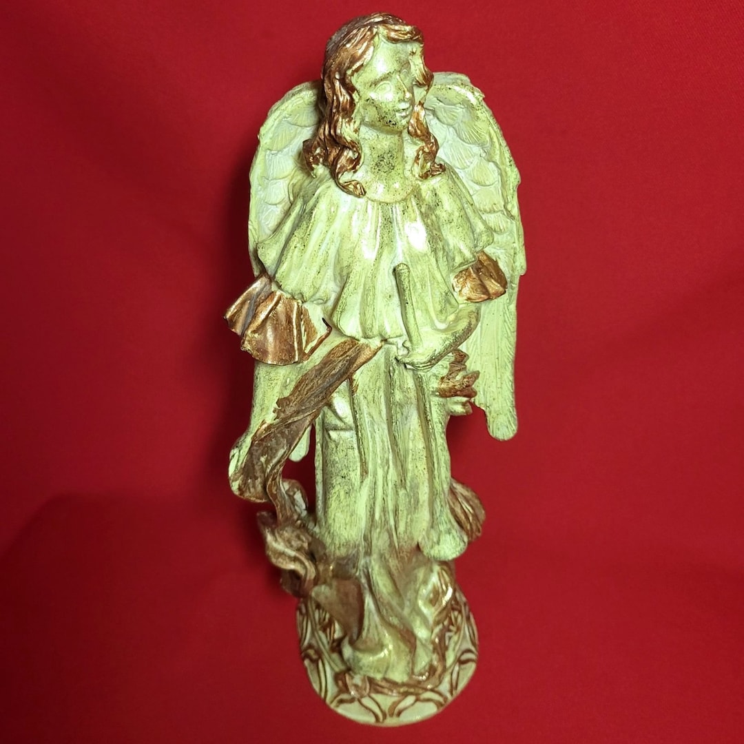 Vintage Silvestri Studio Golden Copper Angel Figurine 13" - Etsy