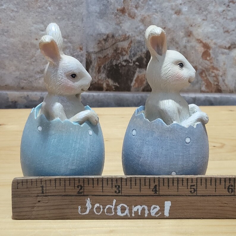 VTG Coppia di coniglietti nel cestino di uova di Pasqua - Etsy Italia