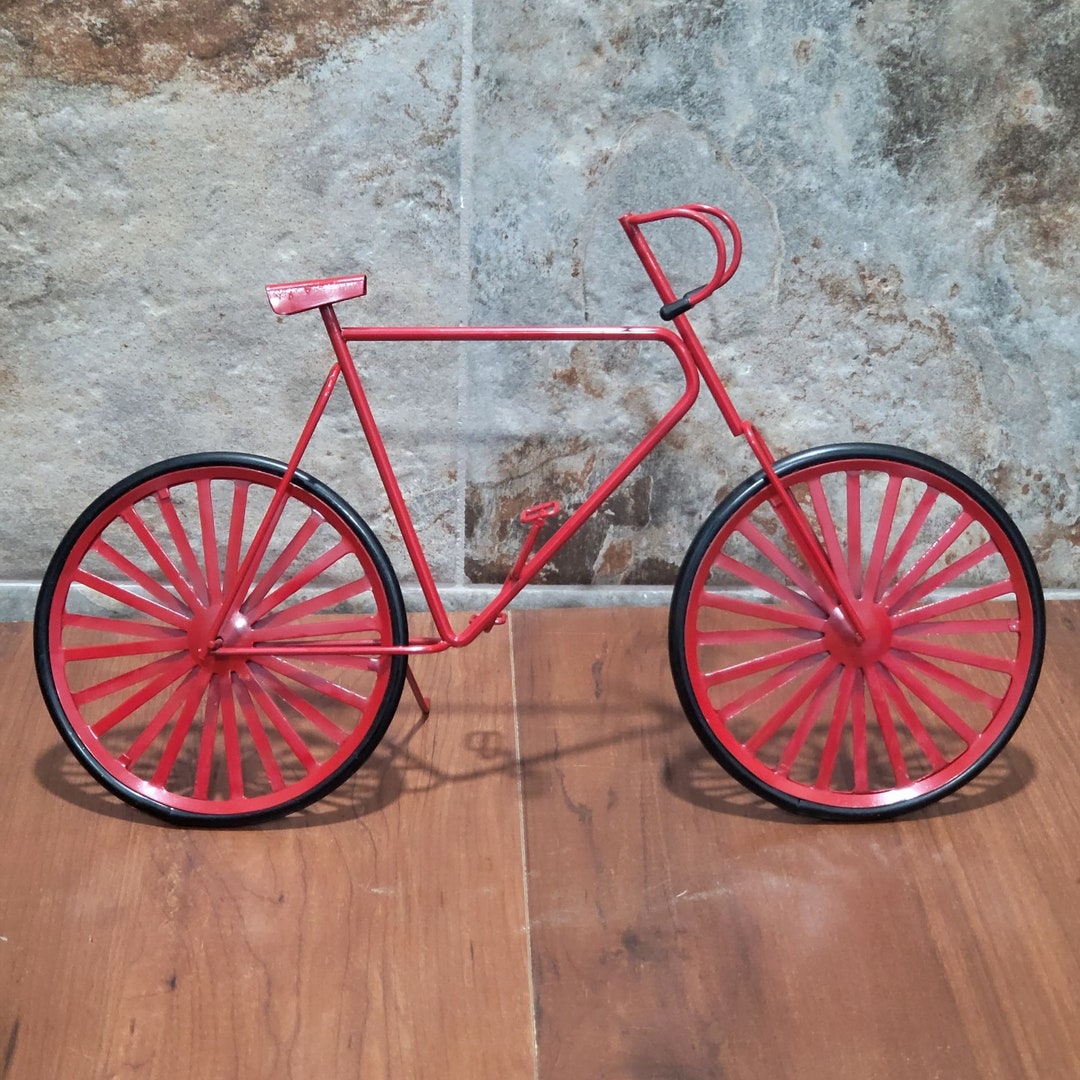 Decorative Red Metal Bicycle - Etsy