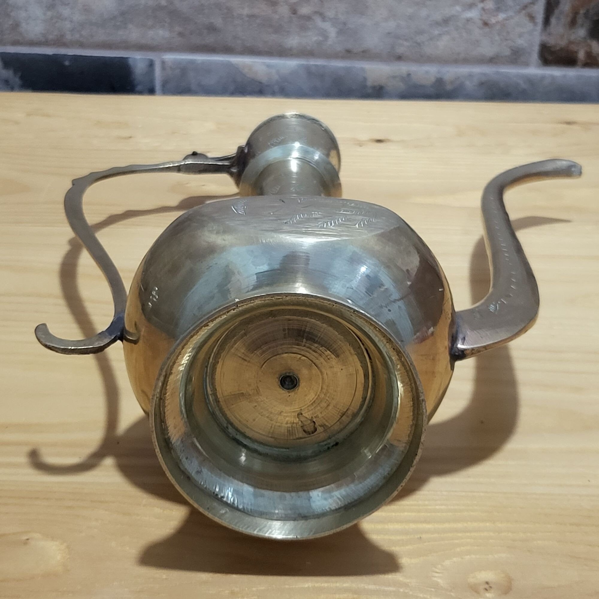 VTG Hinged Lid Etched Brass Indian Pitcher Gold Tone - Etsy