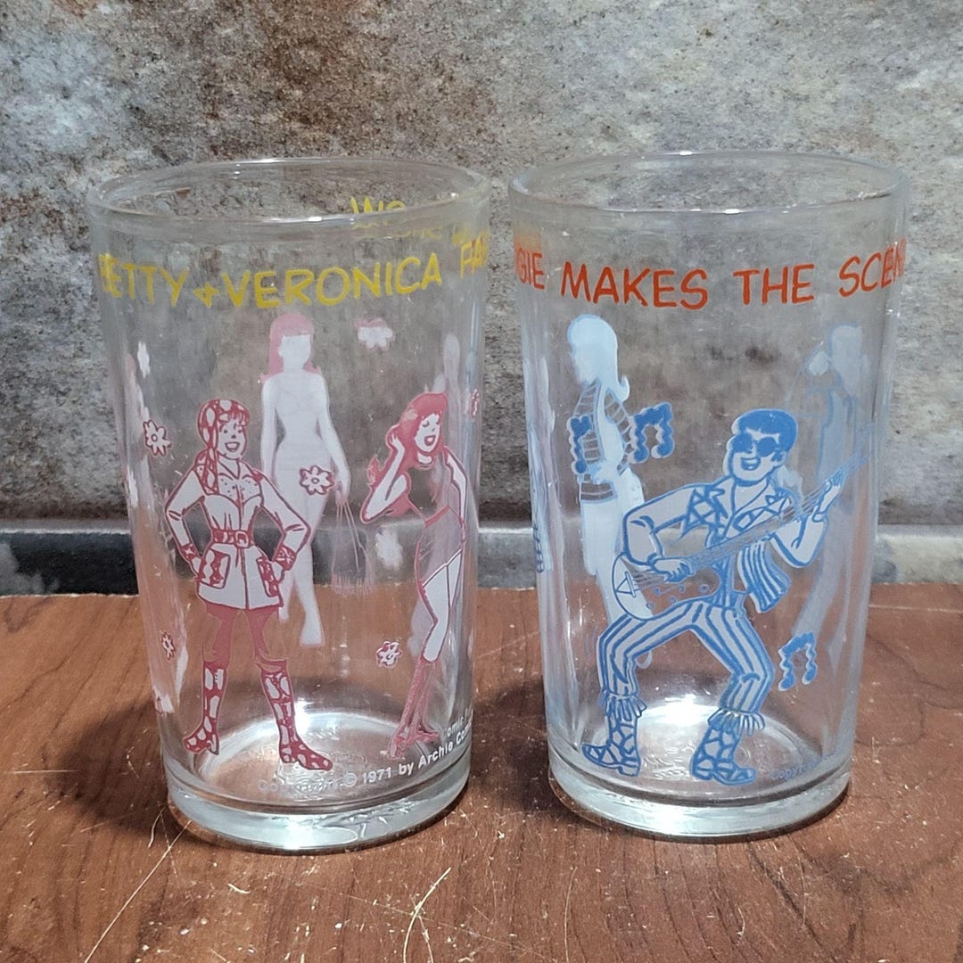 Vintage Welchs the Archies Jelly Jar Glasses Tumbler 1971 Set of 2 - Etsy