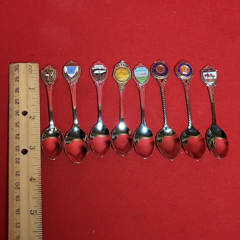 Vintage United States Mini Souvenir Collector State Spoons Lot of 8 - Etsy