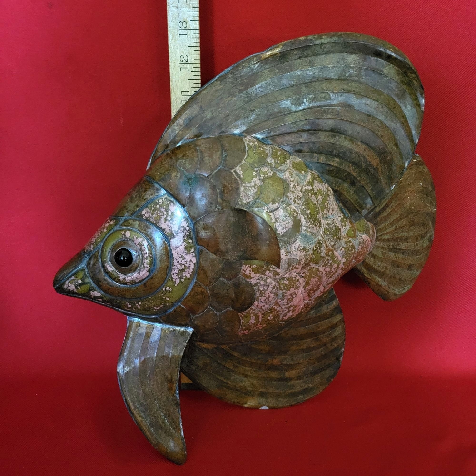 Bronze Metal Art Copper Fish Table Sculpture - Etsy