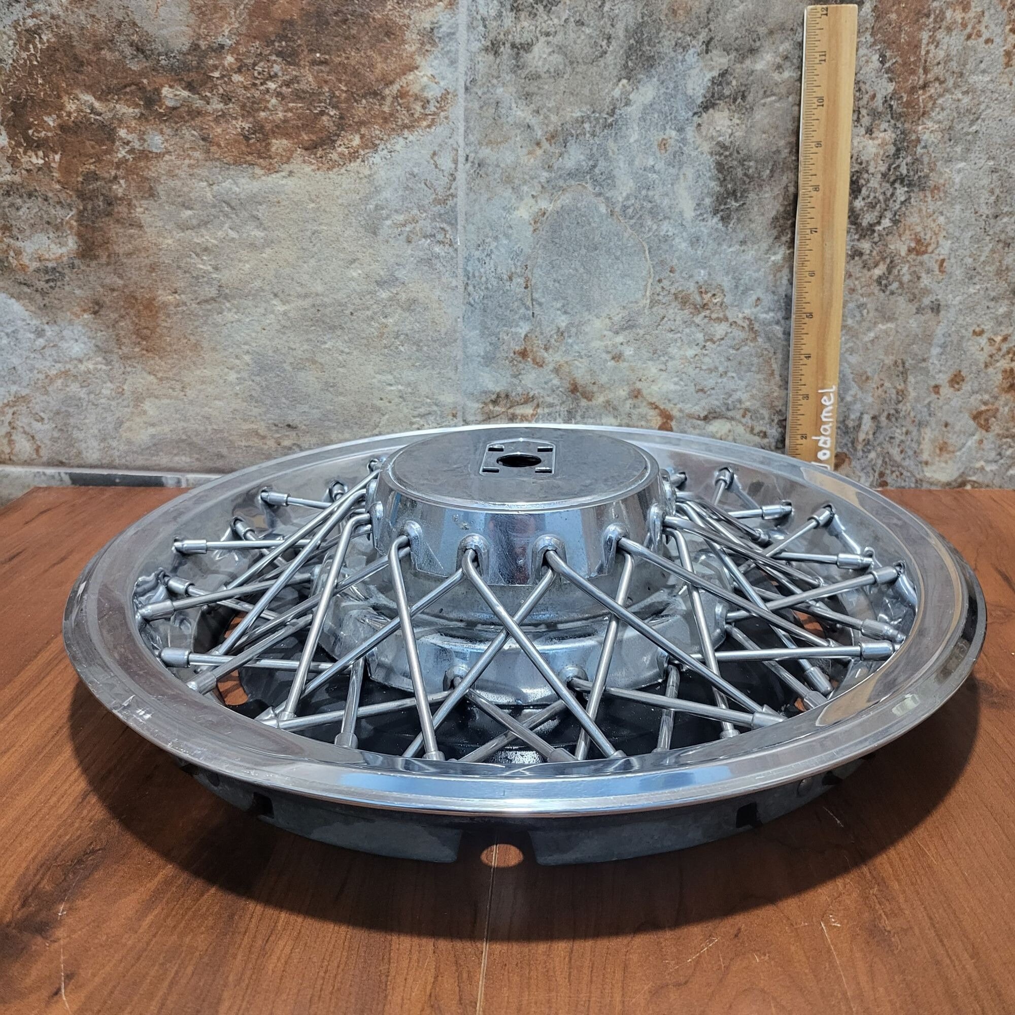 VTG Wire Spoke Hubcap Wheel Wall Garage Decor - Etsy