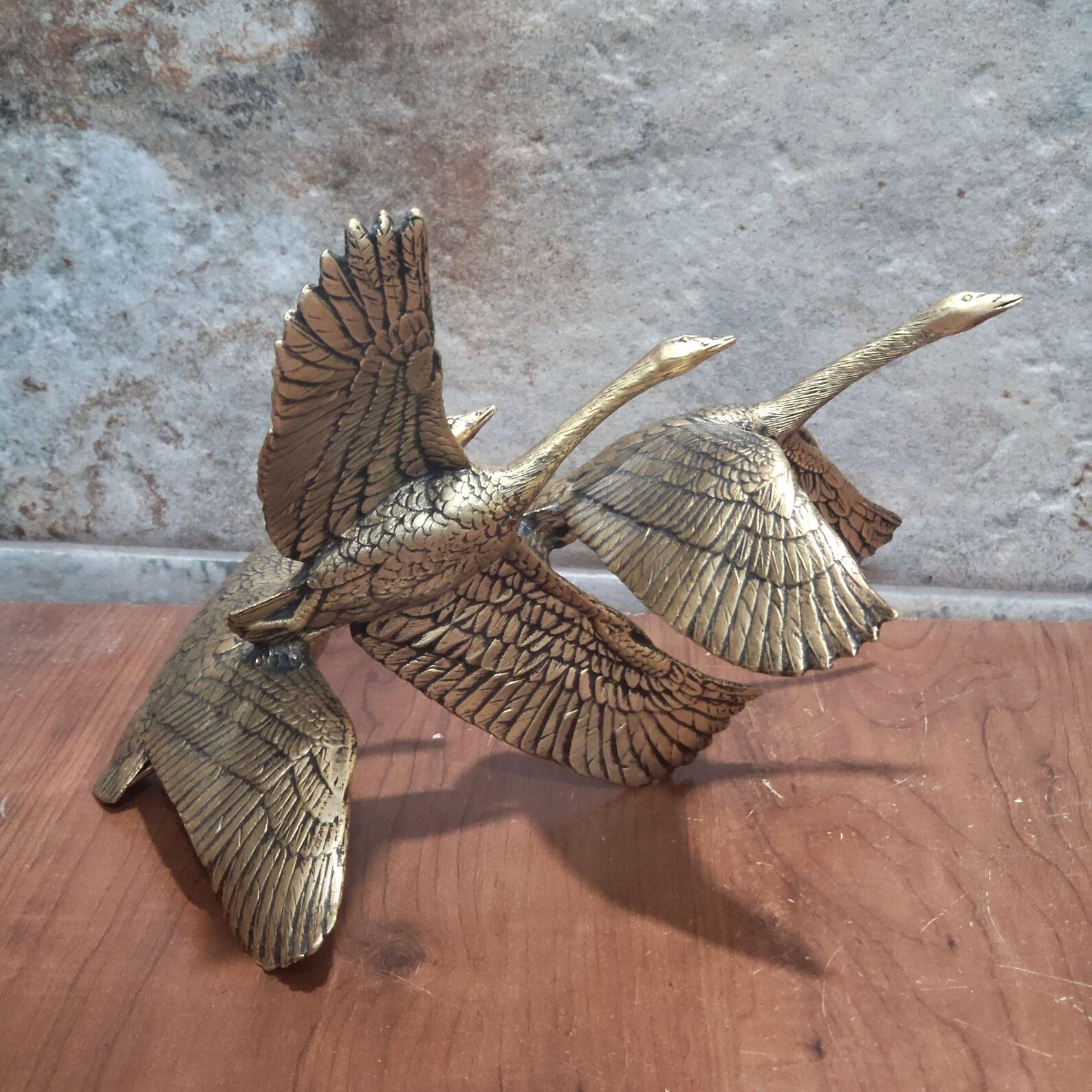 Gunther Granget the Flight Winged Geese Bronze Sculpture Signed ...