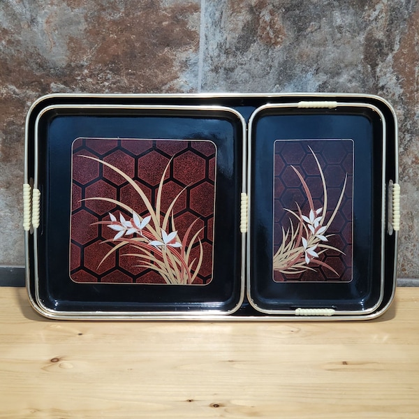 Black Rectangular Lacquer Tray - Etsy