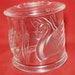 Vintage Crystal Frosted Embossed Glass Swan Jar With Lid Trinket Candy ...