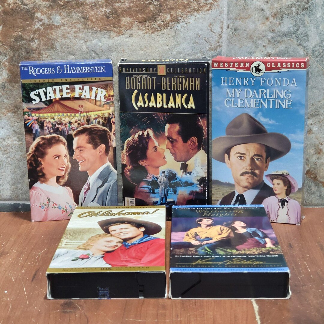 Vintage Classic Movies on VHS Lot of 5 Tested Rewinded - Etsy