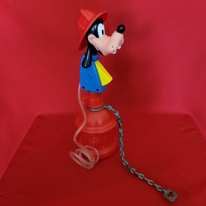 Vintage Mattel Disney Goofy Fireman Fire Hydrant Water Squirter Spray ...
