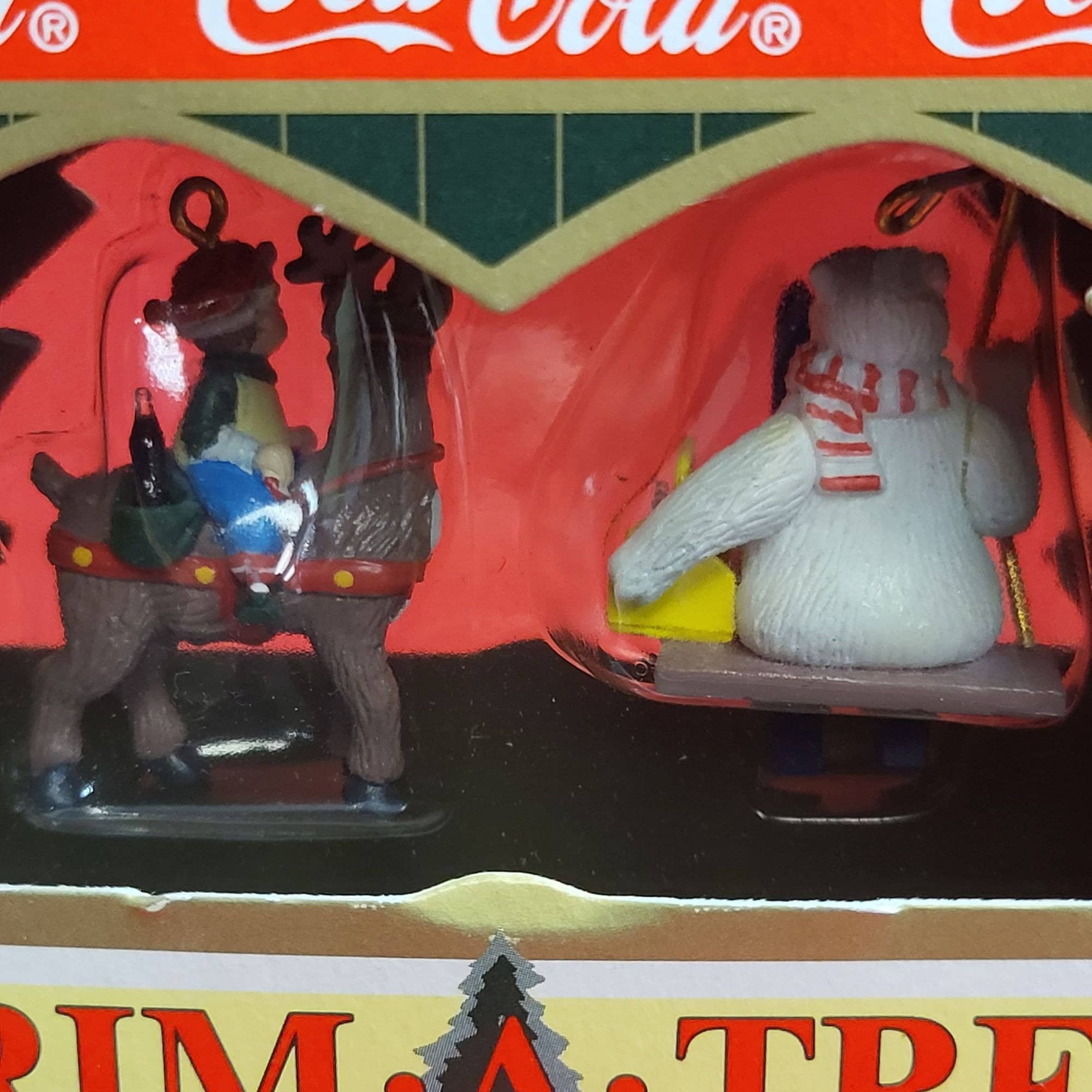 Coca Cola Polar Bear Elf Riding Reindeer Christmas Ornament - Etsy