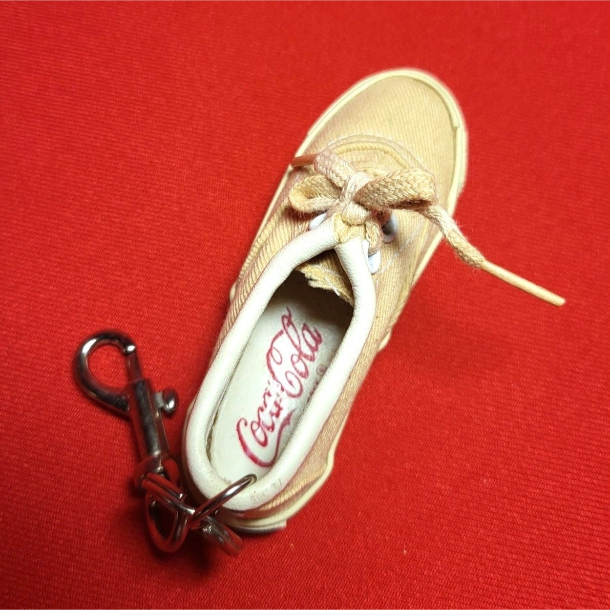Vintage Coca Cola Tan Tennis Shoes Key Chain 1987 - Etsy