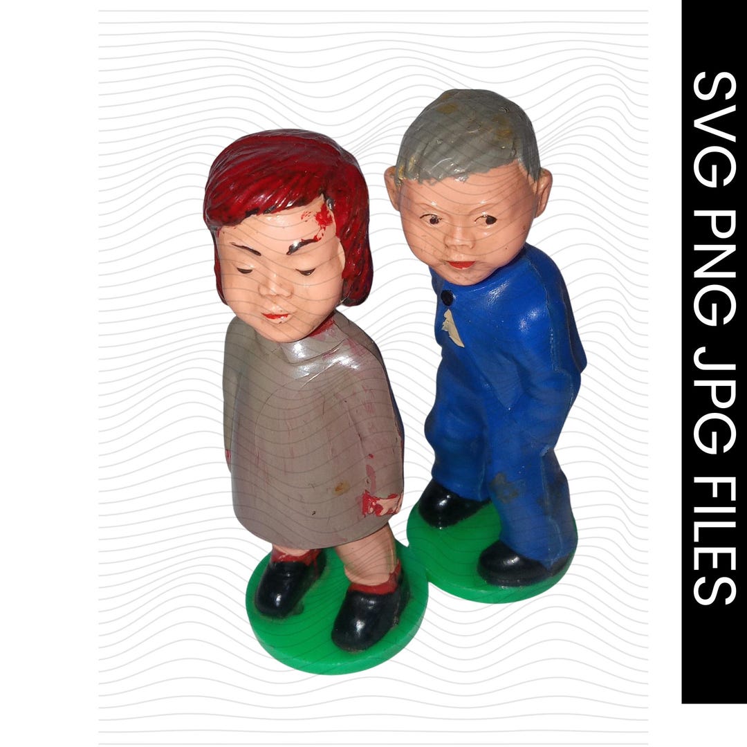 Vintage Toy Figures Digital Stickers: Clip Art Elements (digital ...