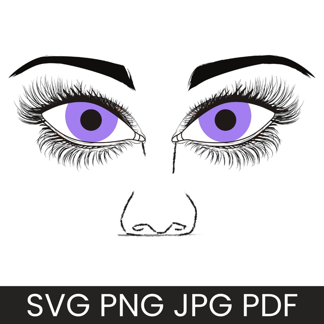 Big Eyes SVG PNG Sublimation Graphic Design Abstract Face Clip Art ...