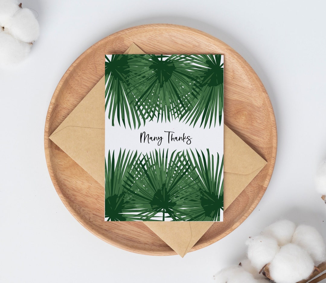 Many Thanks // Cute Thank You Card // Instant Digital Download ...