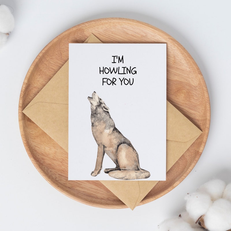 Wolf Card - Etsy