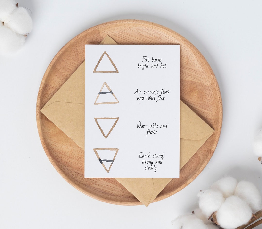 The Four Elements // Blank // Poetry // Instant Digital Download ...