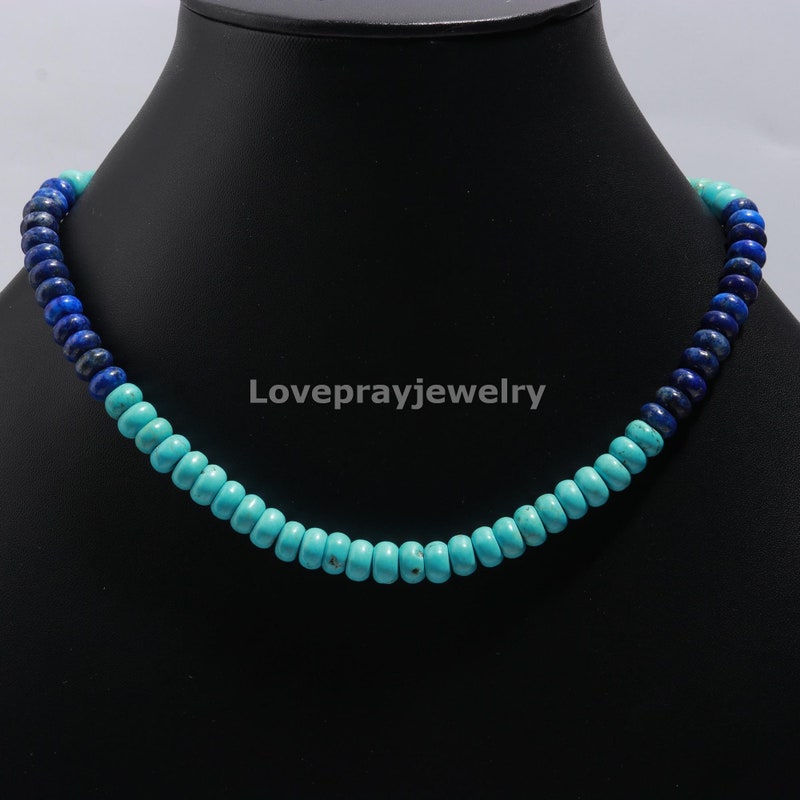 Lapis and Turquoise Necklace - Etsy