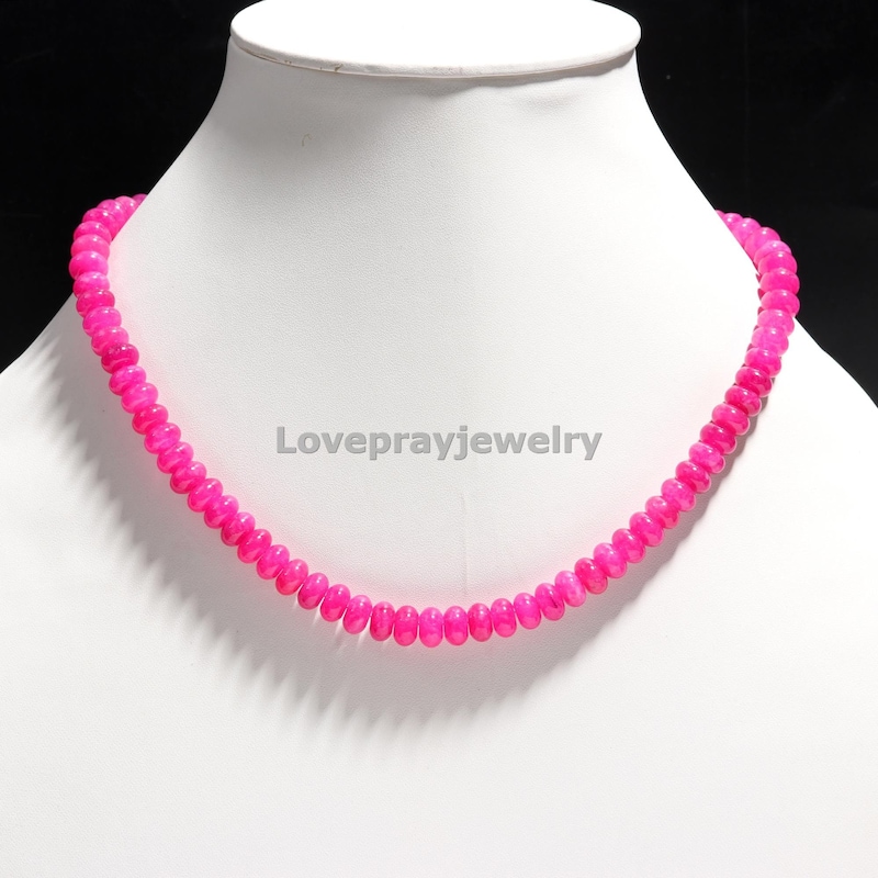 Pink Necklace - Etsy