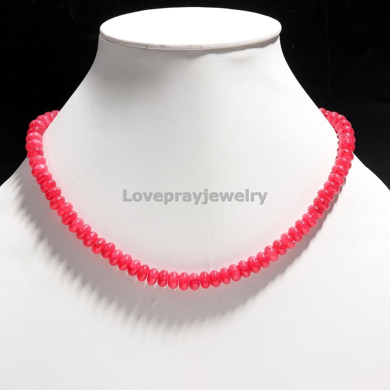 Hot Pink Necklace - Etsy