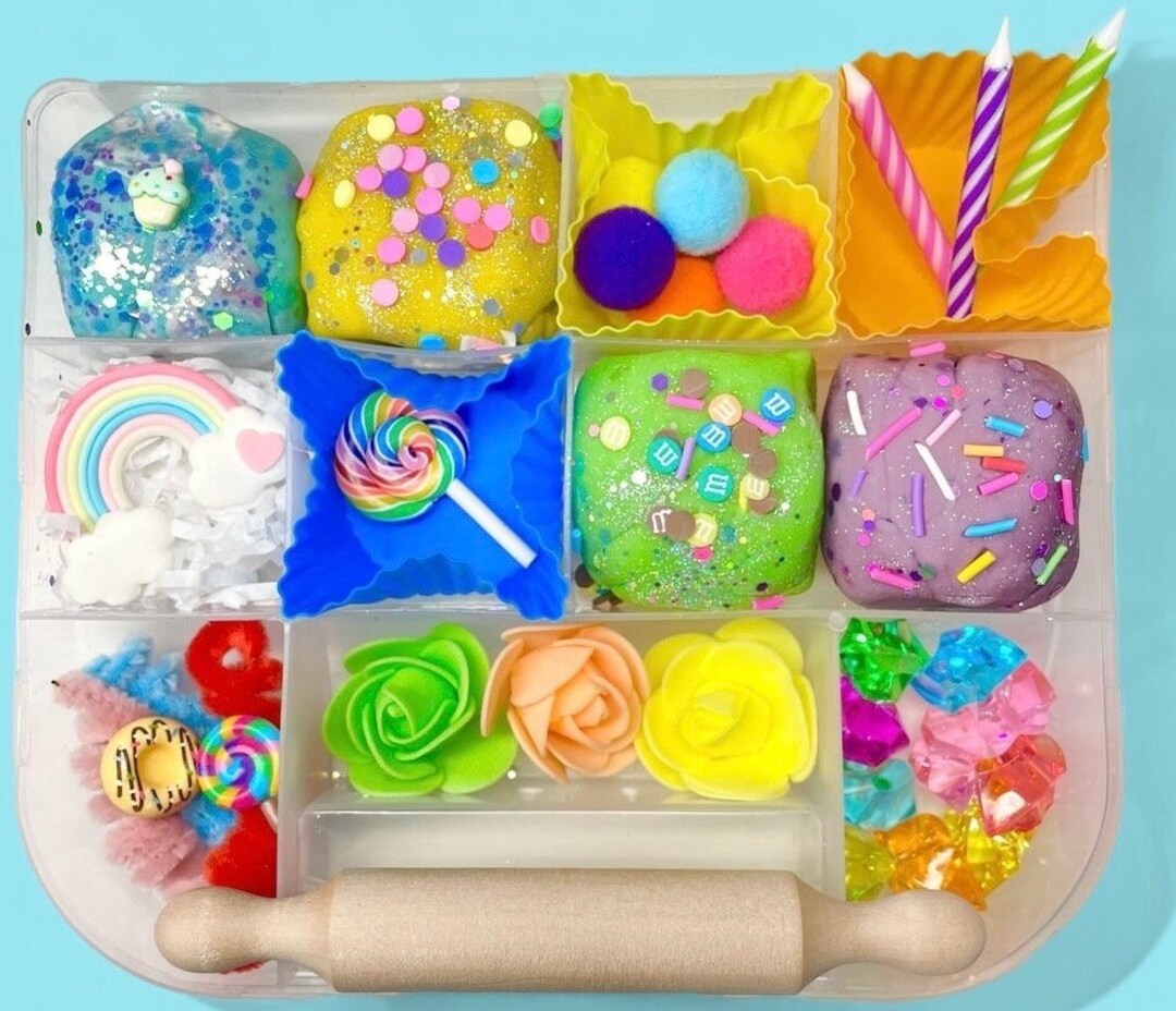 Birthday Baking Play Dough Sensory Kit, Girls Boys Toys, Gifts for Kids ...