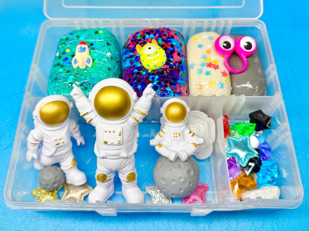Space Play Dough Sensory Kit, Gifts for Boys, Sensory Bin, Astronaut ...